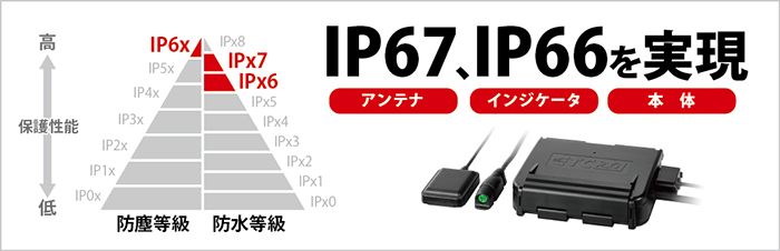 ip67s 画像｜防水性に優れたGPS付き二輪車用ETC2.0車載器が日本無線から発売 | clicccar.com