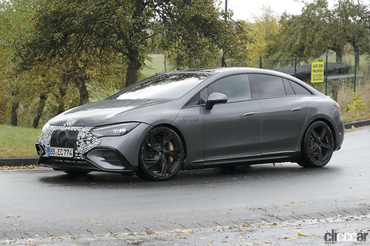 メルセデス新型EVサルーン・AMG EQE、これがトップモデルの「EQE 63」か？ | clicccar.com