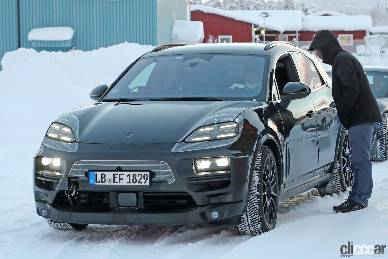 Porsche Macan EV Winter 26 画像｜ポルシェ マカンのフロントフェイスが大変身。コックピットも鮮明にスクープ ...