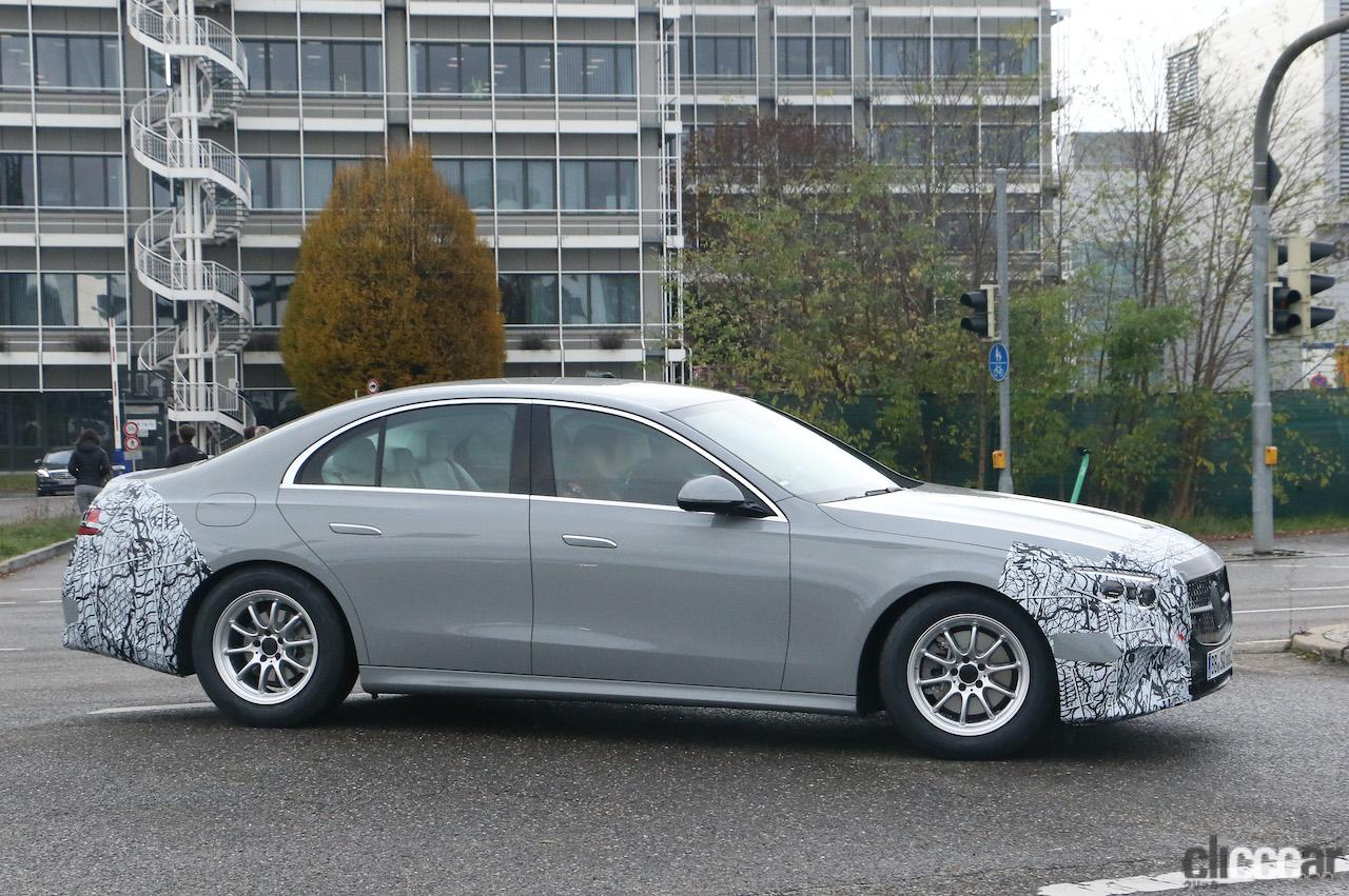 Mercedes E Class 23 画像｜メルセデス・ベンツEクラス次期型、PHEVを初スクープ！これが最新LEDフロントマスクだ ...