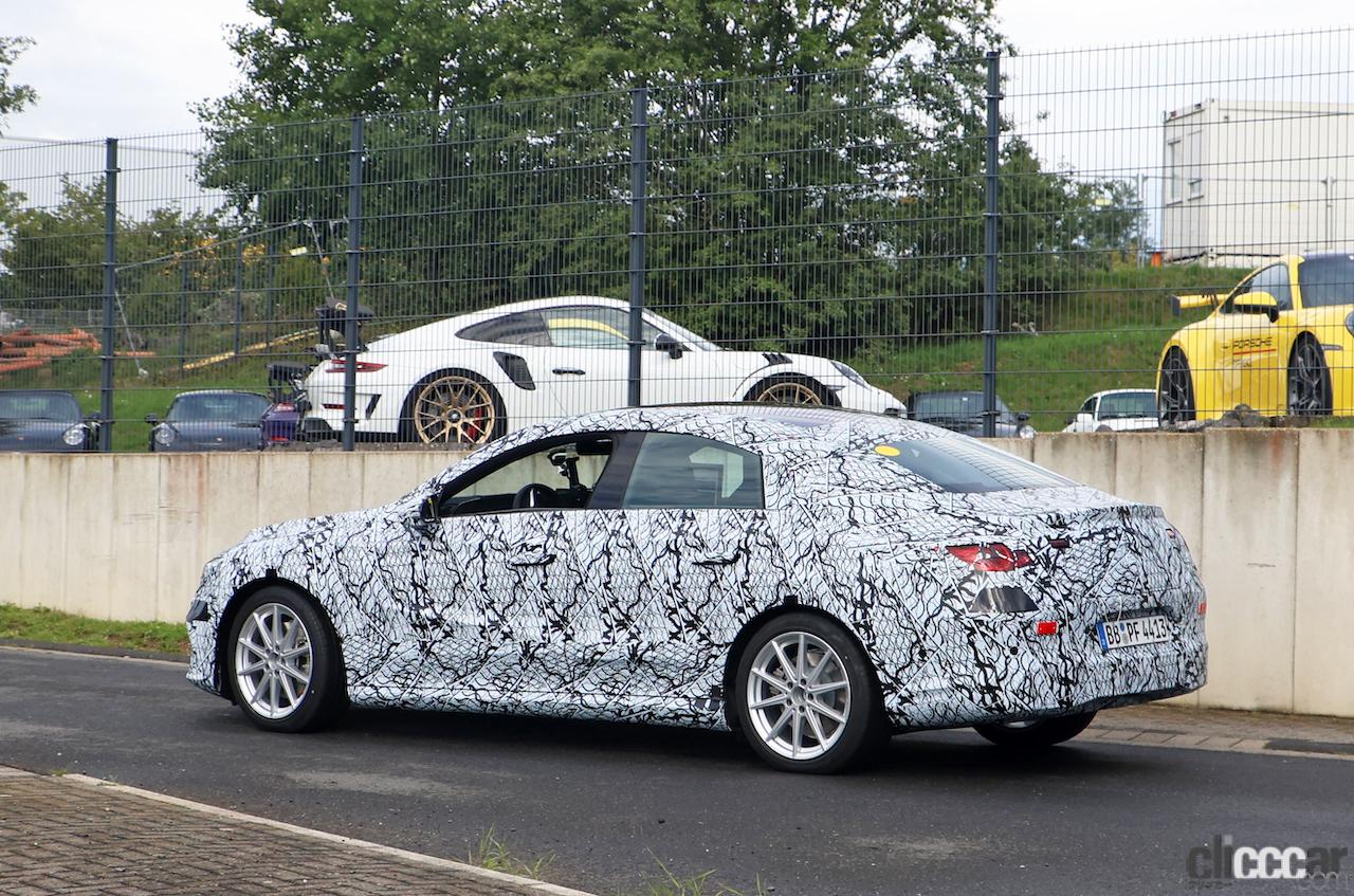 Mercedes CLA EV 22 画像｜これがメルセデス・ベンツ「CLA」次期型EVバージョンだ！ 9月公式デビュー前に市販型ボディで登場 | clicccar.com