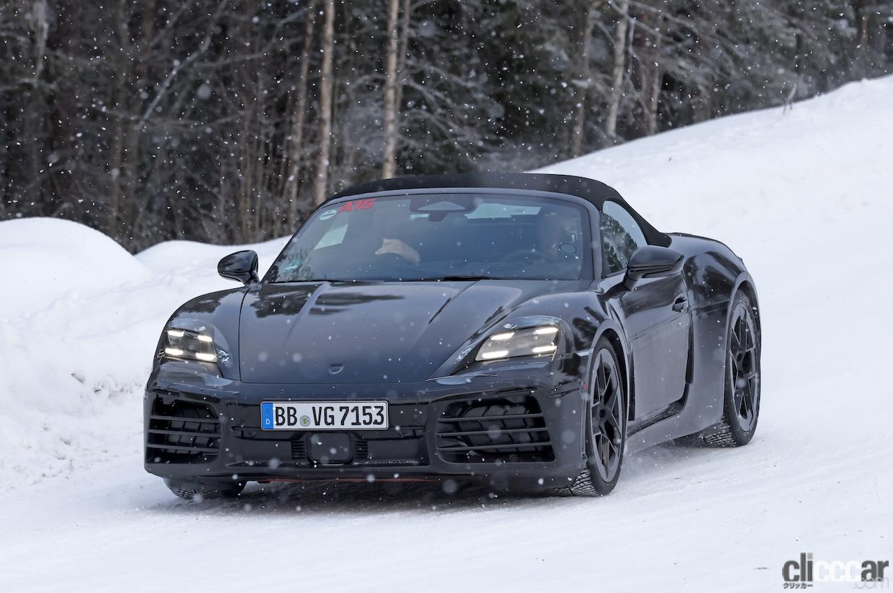 Porsche Boxster EV 1 画像｜ポルシェ「718ボクスターEV」、ついに量産型プロトタイプが出現！ デュアルモーターで最大 ...